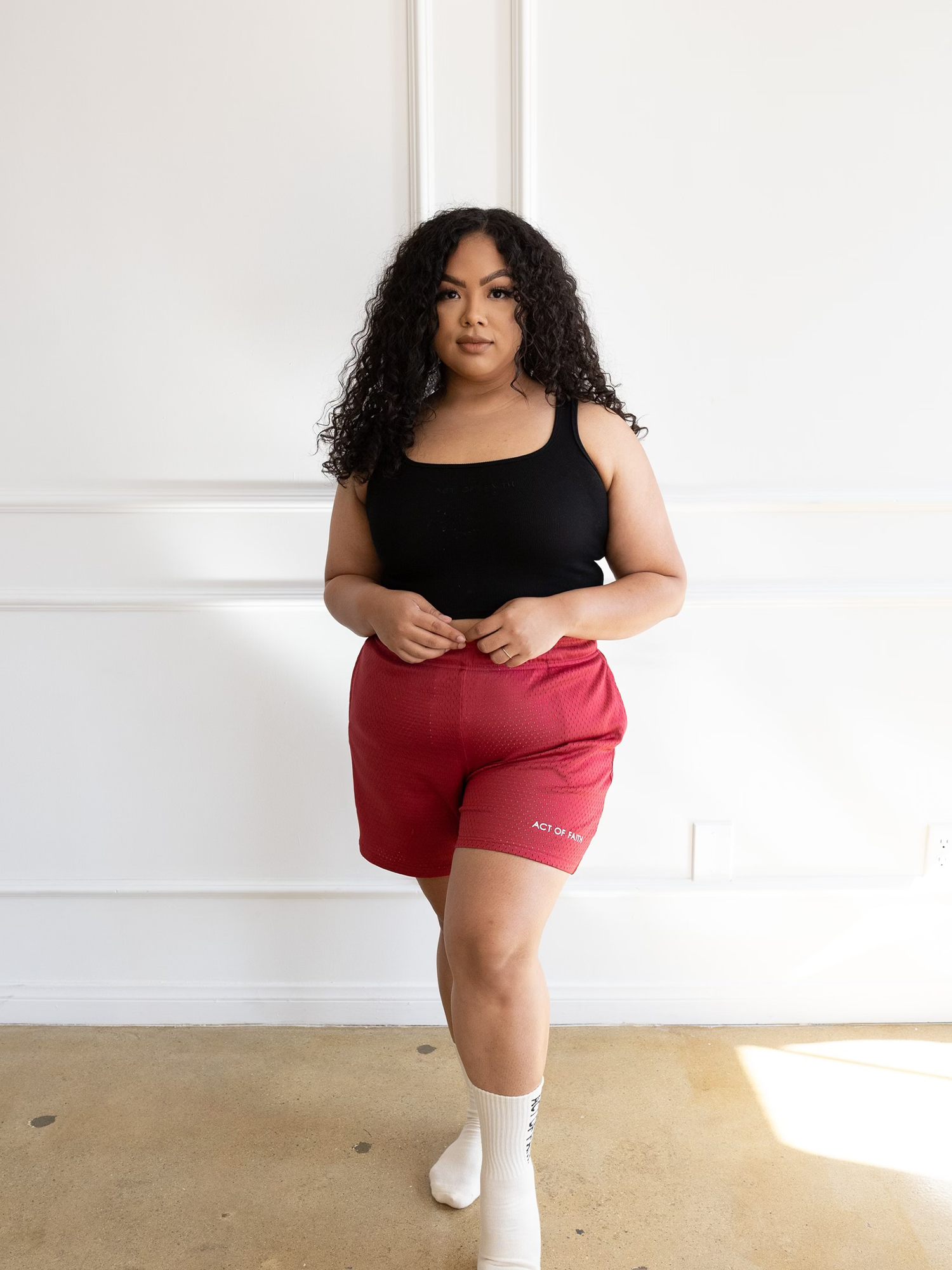 Poly Shorts- Wine – ACT OF FAITH LA